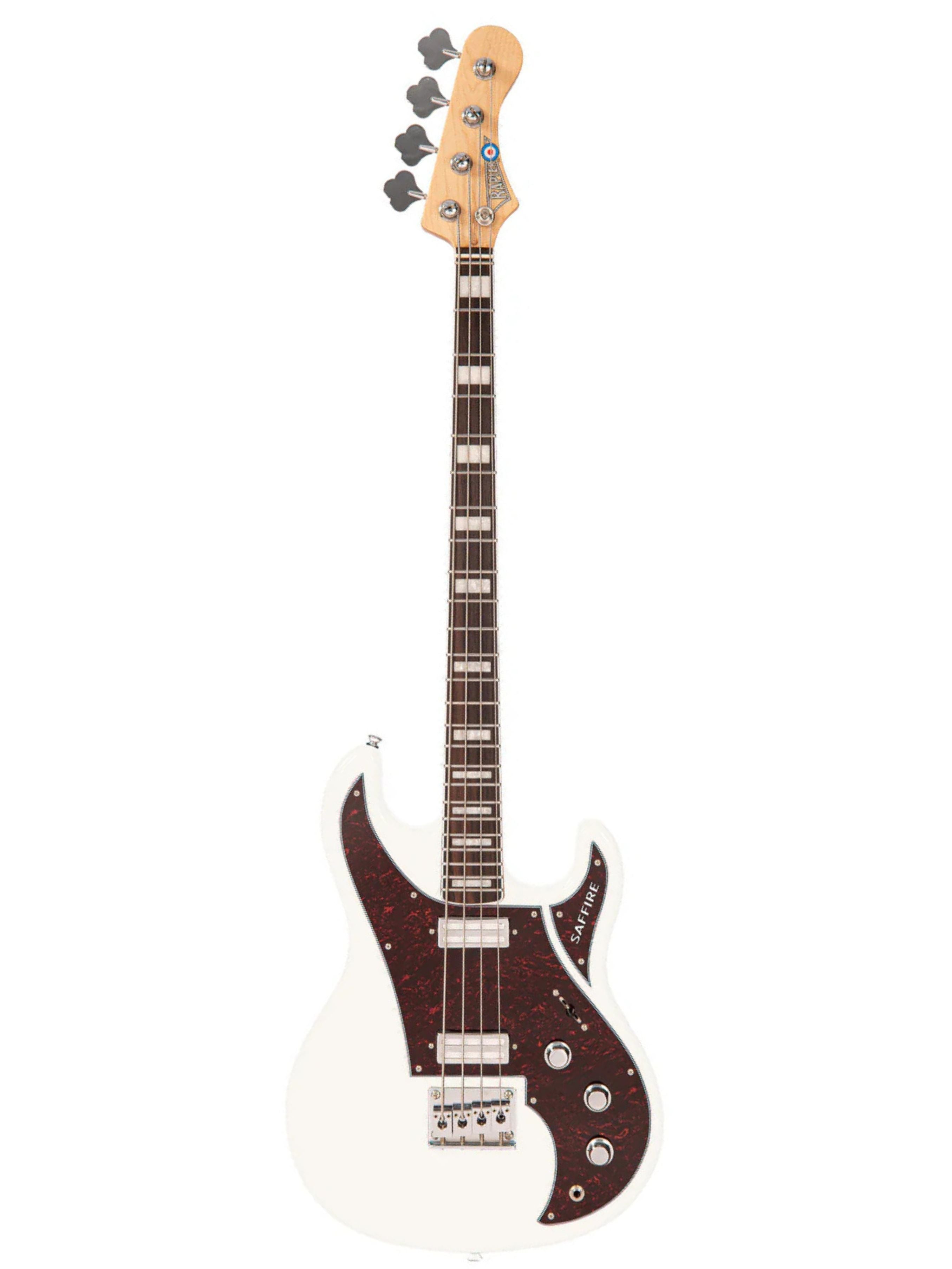 Rapier Saffire Bass Electric Bass, Arctic White – Wunjo Guitars